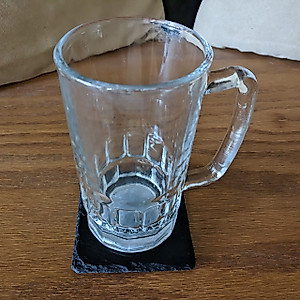 Premium Slate Coasters Set with Laser-Etched Porsche 911 Design | Stylish Drink Mats for Home & Car Enthusiasts - Square Slate - set of 6