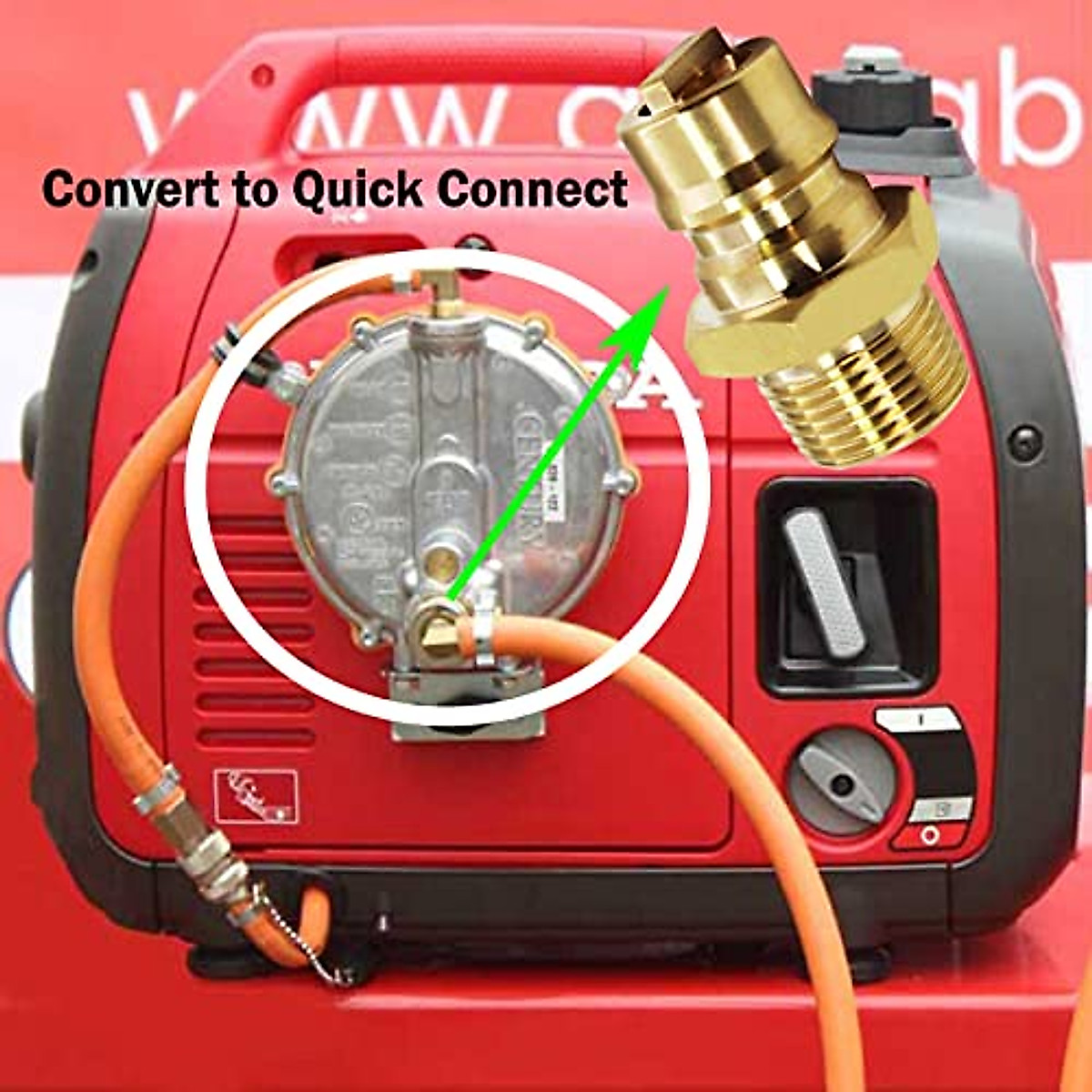 MENSI 3/4" Brass Male Quick Connect Plug Fittings Fits Dual Fuel Generator Regulator Exits Convert to Connect Natural Quick Connect Hose