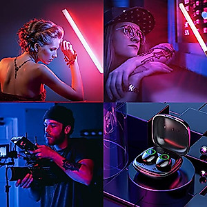 LUXCEO RGB LED Photography Lighting Portable Wand Handheld LED Video Light 1000 Lumens CRI 95+ USB Rechargeable with Remote Control, Carry Bag, Adjustable Color Temperature 3000K-6000K and 36 Colors