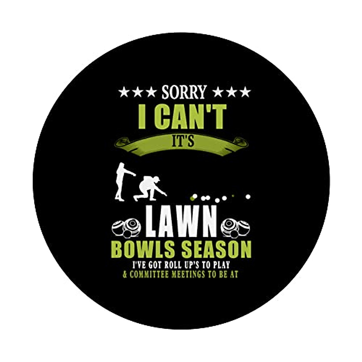 Lawn Bowls Idea For Women & Novelty Lawn Bowling PopSockets Swappable PopGrip