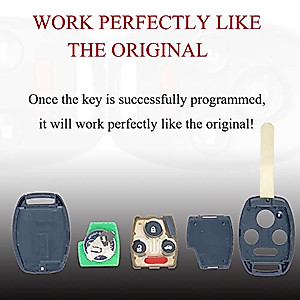 Key Fob Remote Replacement Fits for Honda Pilot 2009 2010 2011 2012 2013 2014 2015/ Accord Sedan 2008-2012 KR55WK49308 Keyless Entry Remote Control 35118-TA0-A00