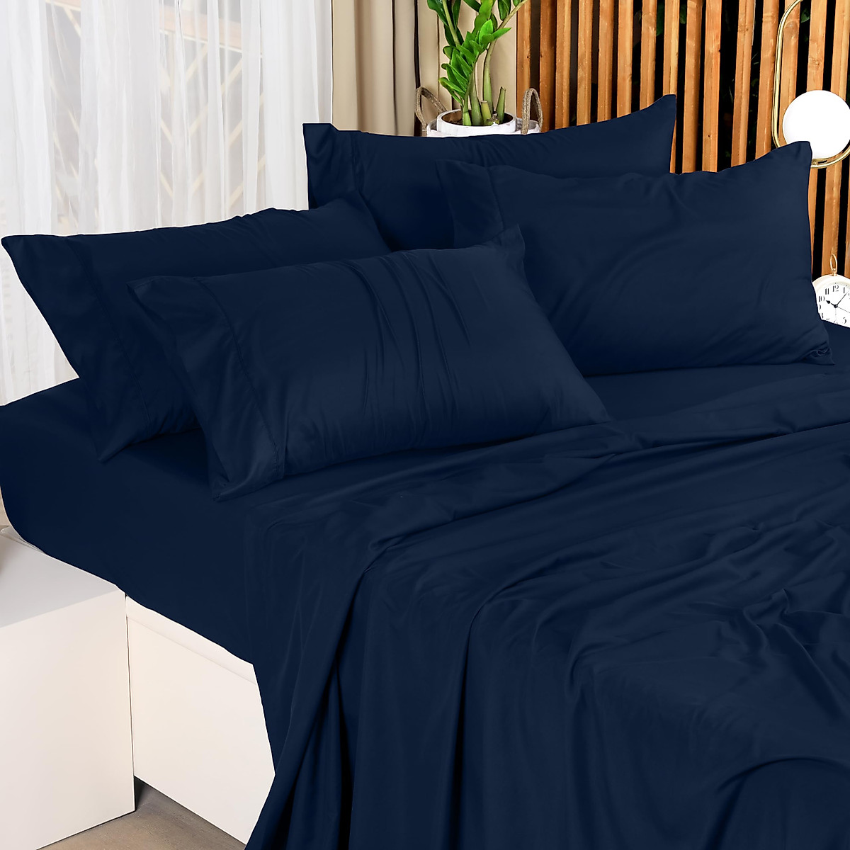 Utopia Bedding Full Bed Sheets Set - 4 Piece Bedding - Brushed Microfiber - Shrinkage and Fade Resistant - Easy Care (Full, Navy Blue)
