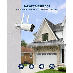 GNCC Outdoor Camera, 2K Cameras for Home Security Outside, Home Security Cameras, Motion Detection, Night Vision, 24/7 Recording, 2 Way Audio, Waterproof, Cloud & Local, Plug-in, APP Control