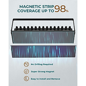 OROPY 4 Pack Magnetic Spice Racks with Paper Towel Holder, Metal Kitchen Spice Organizer Shelf for Refrigerator，Strong Magnetic Fridge Shelf with Hooks