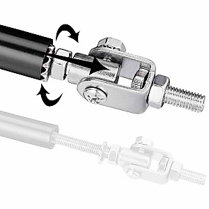 Front Bumper Lip Splitter Spoiler + Strut Rods Bright Glossy Black+Red Polyurethane Fit for Do-dge Challenger SRT SXT RT (Glossy Black spoilder Lip)