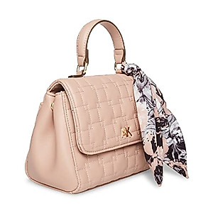 Anne Klein womens E/W Anne Klein Quilted petite E W flap satchel, Dusty Rose, One Size US