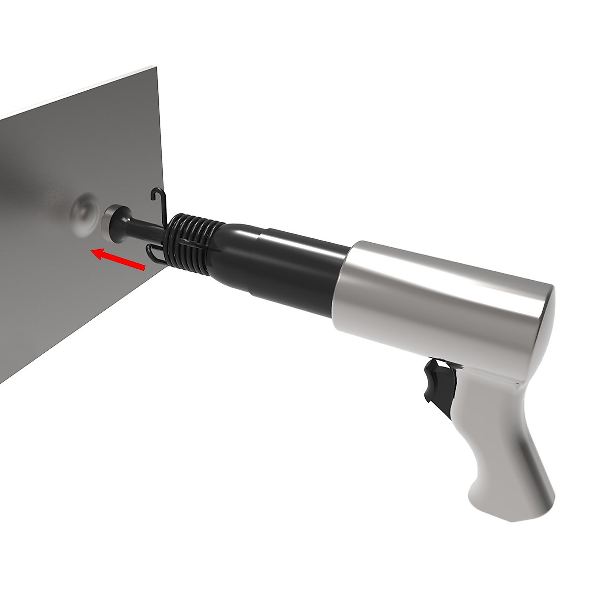 4 PCS Air Hammer Bits Set, ABuff 0.401 Shank Smoothing Pneumatic Chisel Air Hammer Accessories, Extended Length Hammer Tool with Spring.