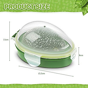Avocado Keeper 3 Pieces Reusable Avocado Storage Container Individual Avocado Saver Avocado Pod Avocado Cover Avocado Holder Organizer for Refrigerator Fridge to Keep Avocado Fresh (Clear, Green)