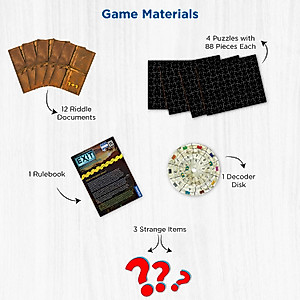 Exit: The Sacred Temple (with Jigsaw Puzzles) | Exit: The Game - A Kosmos Game | Family-Friendly, Jigsaw Puzzle-Based at-Home Escape Room Experience for 1 to 4 Players, Ages 10+