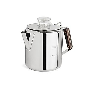 Tops 55703 Rapid Brew Stovetop Coffee Percolator, Stainless Steel, 2-6 Cup