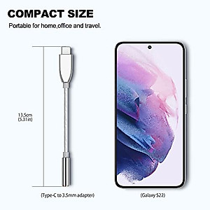 YYSEE USB C to 3.5mm Audio Adapter USB C Headphone Adapter 32bit 384KHz USB C DAC Realtek ALC5686 Type C to AUX Audio Jack Adapter for Pixel, Samsung,Huawei.