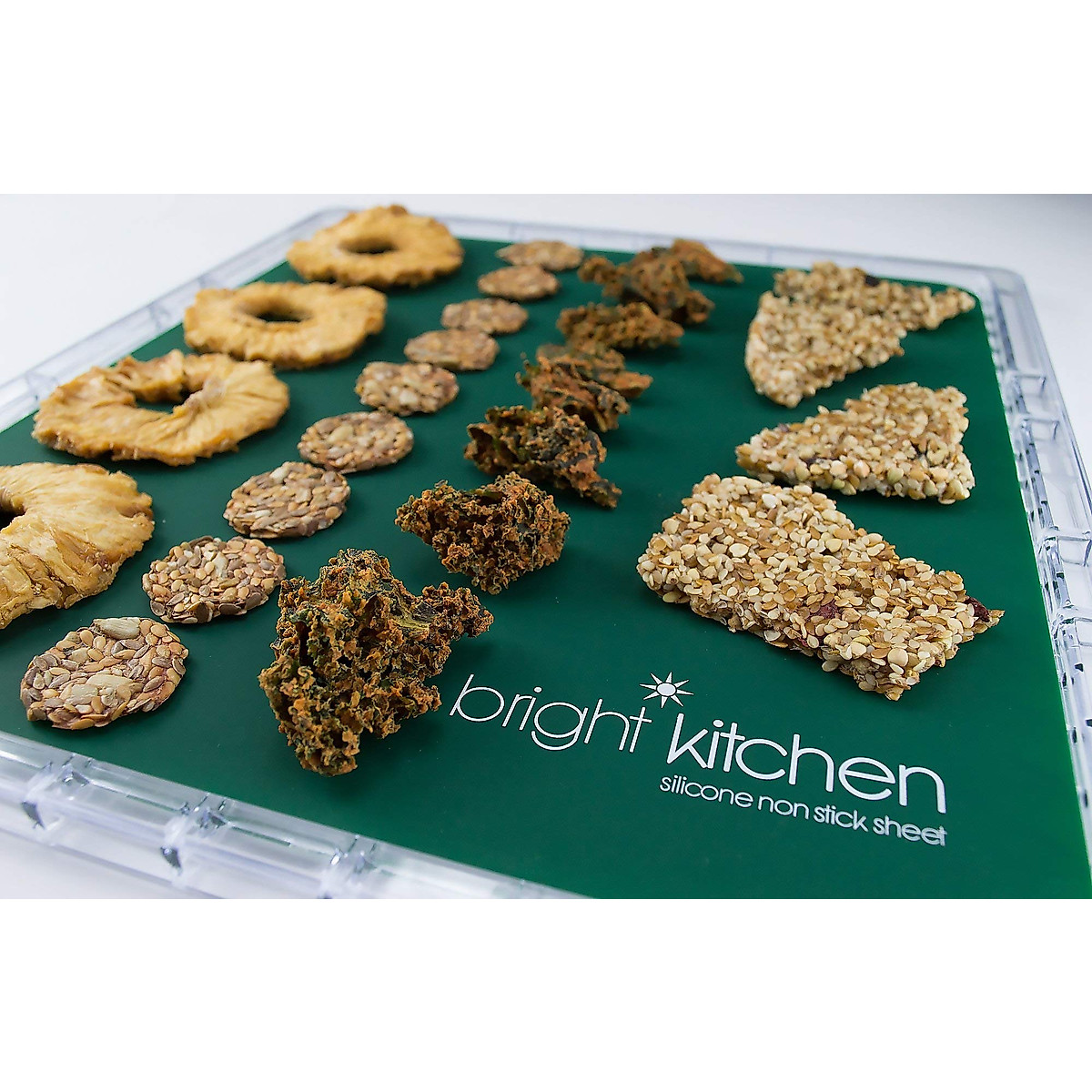 3 Silicone Non Stick Sheets Compatible With Ivation & Compatible With Gourmia Compatible with ChefWave Dehydrator 6-Tray fruit roll up crackers Teflon-Free