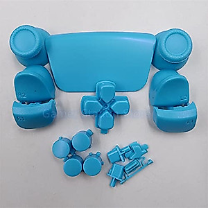 L1 R1 L2 R2 Trigger Dpad Buttons Thumbstick Cap + Springs for Sony PS5 Controller Replacement Accessories (Light Blue)