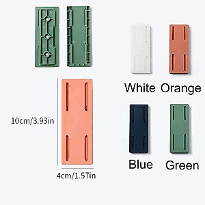 4Pcs Self-Adhesive Desktop Socket Fixer - Self Adhesive Power Strip Holder, Power Strip Holder fixator, Desktop Mountable Plug-in Socket Fixer Bracket Stand (White)