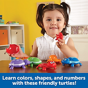 Learning Resources Number Turtles Set - 15 Pieces, Ages 18+ months Fine Motor Toys for Toddlers, Counting Toys for Toddlers, Color & Sorting Toy, Turtle Toys for Kids