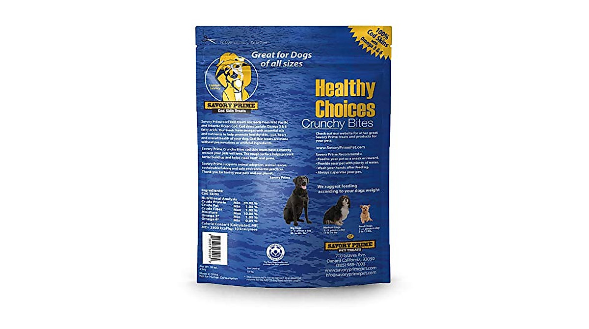 Savory Prime Cod Skin Fish Strips - Healthy Dog Treats