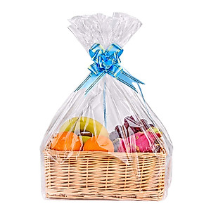 Awpeye Cellophane Bags, Large Clear Cellophane Wrap for Baskets, Gifts 24"x 30" 2 Mil Thick (20 Pack)