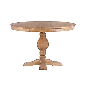 Powell Rustic Honey Natural Pedestal Round Top Sophia Dining Table