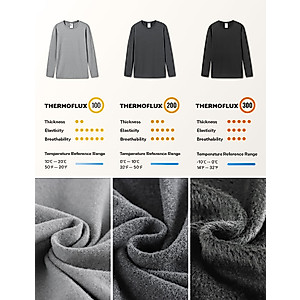 LAPASA Men's Thermal Underwear Top Crewneck Long Sleeve Shirt Base Layer Lightweight Winter Thermoflux 100 M09 Large White