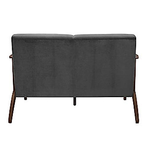 Lexicon Savry Living Room Loveseat, Dark Gray