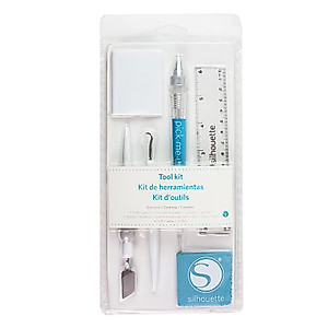 Silhouette Cameo 4 Black Bundle with Vinyl Starter Kit, Heat Transfer Starter Kit, 2 Autoblade-2, CrafterCuts Vinyl Tool Kit, 120 Designs, and Access to Ebooks, Tutorials, Classes.