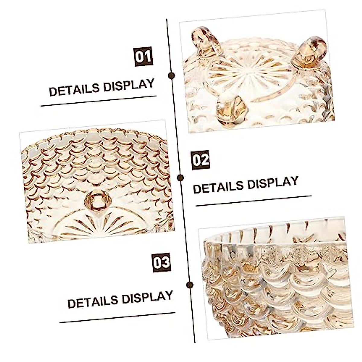 TIDTALEO 1pc tripod glass bowl Dessert bowl Glass rice bowl cereal bowls Fruit bowl mixing bowls prep bowl appetizer snack bowls glass trifle bowl Creative Bowl salad ice cream bowl