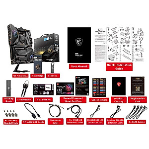 MSI MEG Z590 ACE Gaming Motherboard (ATX, 11th/10th Gen Intel Core, LGA 1200 Socket, SLI/CFX, DDR4, PCIe 4, M.2 Slots, USB 3.2 Gen 2, Wi-Fi 6E, Mystic Light RGB)