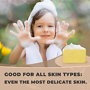 One With Nature Dead Sea Mineral Salt Lemon Sage 7oz Soap 3Pk, Argan Oil & Shea Butter - Dead Sea Salt Contains Magnesium, Sulfur & 21 Essential Minerals - All Skin Types, Acne, Psoriasis, Eczema