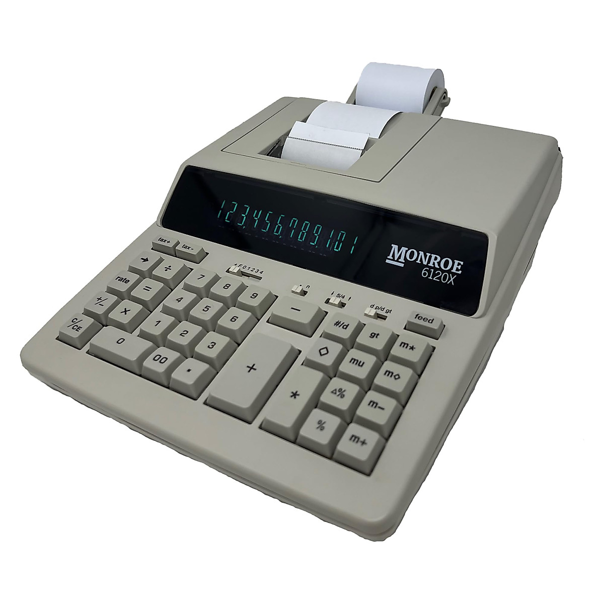 Monroe Systems for Business 6120X Genuine Monroe 12-Digit Print/Display Business Medium-Duty Calculator, Ivory