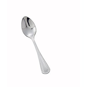 Winco 12-Piece Dots Demitasse Spoon Set, 18-0 Stainless Steel