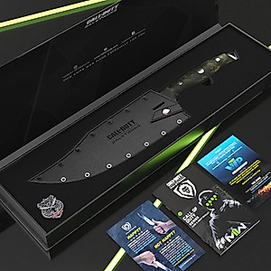 Dalstrong Chef Knife - 8 inch - Call of Duty Edition - Exclusive Collector Set - High-Carbon 9CR18MOV Steel - G10 Digital Camo Handle - Ultra-Thin Zero Friction Blade - Chef's Knife - Leather Sheath