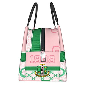 bfuxzmi Sorority Gifts For Women Reusable Lunch Tote Insulated Cooler Bag Lunch Box Handbag Lunch Bag For Women,Pink