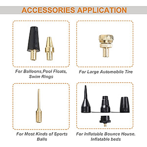 FYPower 10 Pieces Heavy Duty Air Compressor Accessory Kit, 100PSI Tire Inflator with Gauge, Air Blow Gun and Air Nozzles, 1/4" NPT Air Tool Kit