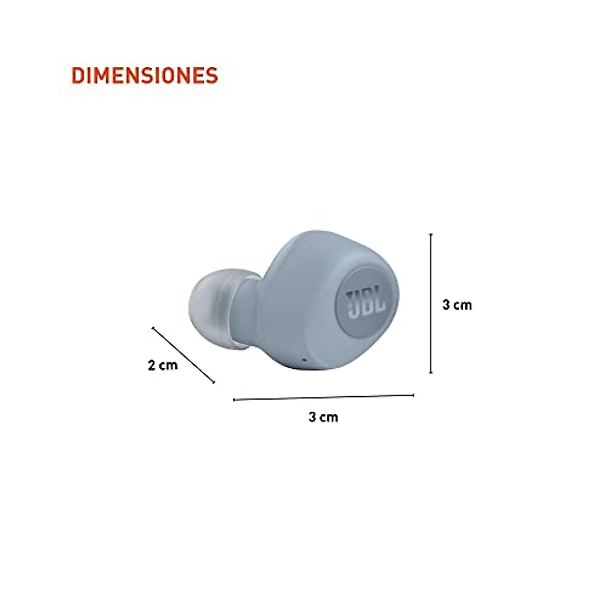 JBL VIBE 100 TWS - True Wireless In-Ear Headphones - Blue (Renewed)