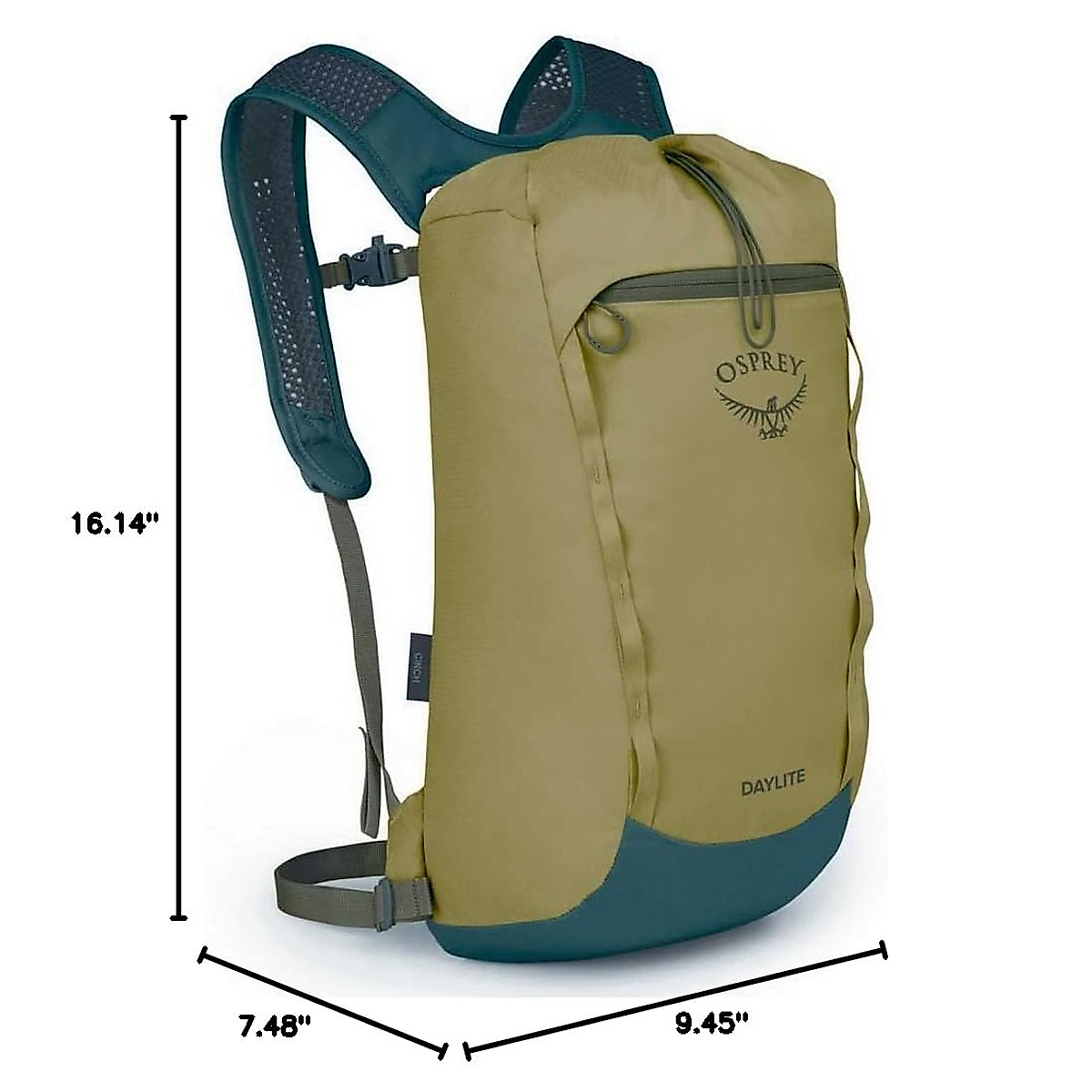 Osprey Daylite Cinch Daypack, Nightingale Yellow/Green Tunnel, One Size