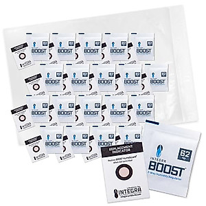 Integra Boost 2-Way Humidity Control Pack - Preserve Flavor & Control Humidity at 62% RH - Moisture Absorber for Herbs, Spices & More - 4 Gram (Pack of 20)