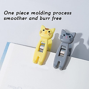 6Pcs Cat Snack Clips Anti Slip Strips Handle Metal Spring Firm Grip Food Bag Snack Clip for Clothing Documents(Grey)