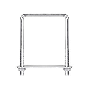 uxcell Square U-Bolts, 3 Sets 83mm(3.27") Inner Width 120mm Length M8 304 Stainless Steel U Clamp Bolt with Nuts and Plates, for Boat Trailer