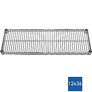 Shelving Inc. 24" d x 36" w x 64" h Chrome Wire Shelving with 4 Shelves