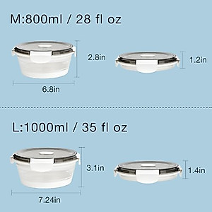 GREENTEC 2 Pack Collapsible Food Storage Containers with Lid, Airtight Meal Bowls, Meal Box for Travel, Picnic, Camping, Dishwasher Microwave Freezer Safe, BPA Free, Large