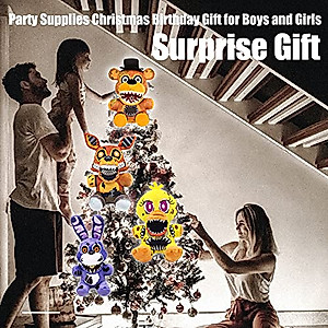 Sumincute Plushies, 4 Pcs FNAF Plushies, Five Nights at Freddy's Plush, FNAF Plushies Set, Freddy's Party Supplies Christmas Birthday Gift for Boys and Girls