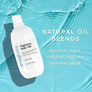 Evagloss Ingrown Hair Treatment Oil Prevents Ingrown Hair Helps with Razor Bumps Hair Removal After Shave Bumps, Soothes Redness and Irritation - Good for Bikini Area, Legs, Underarm 1.7 Fl. oz