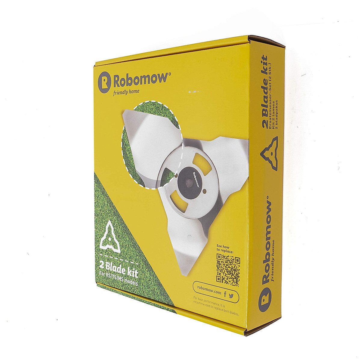 Robomow OEM FR-MRK6108A High Cut Blades, Silver