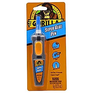 Gorilla Super Glue Pen, 6 Gram, Clear (Pack of 1)