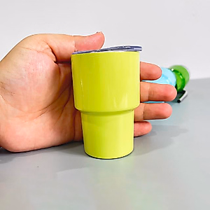 3oz Mini Tumbler Shot Glass Stainless Steel Vacuum Insulation Mini Tumbler Cup With Lid And Straw Mini Wine Bottle Sublimation Blanks Espresso Tumber Mug For Toddler Kids, No Spill (Pink)