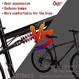 NENAGGE Fat Tire Mountain Bike 26 Inch Wheel 27 Speed Snow Mountain Bicycle for Men and Women, High Carbon Steel Frame Off-Road Bike with Daul Disc Brakes for Outdoor Sports, Silver