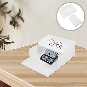 Cabilock 2pcs Desk Pen Holder Stand Office Supplies Office Pen Holder Office Supply Organizers and Storage Bins Desktop Stationery Organizer Desktop Makeup Container File Storage Shelf