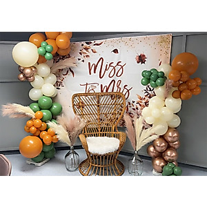 Avezano Miss to Mrs Backdrop Floral Fall Bridal Shower Backdrop Bride to Be Engagement Party Decorations Photography Background Wedding Banner Photo Booth Prop (7x5ft, 82x59inch)