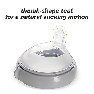 haakaa Gen.3 Silicone Orthodontic Bottle Nipple - Teat Attachment Compatible with Baby Bottles (Glass/Silicone) - Slow Flow - 2 pcs.