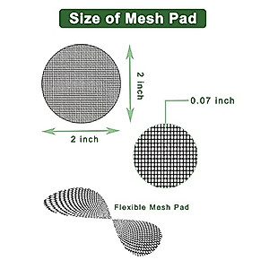 Mesh Pad for Flower Pots - 150 Pack 2 x 2 inch Bonsai Pot Bottom Grid Mat Mesh, Plant Drainage Mesh Screen with Hot Melt Edge, Round Plant Hole Screens Keep Soil from Flowing Away